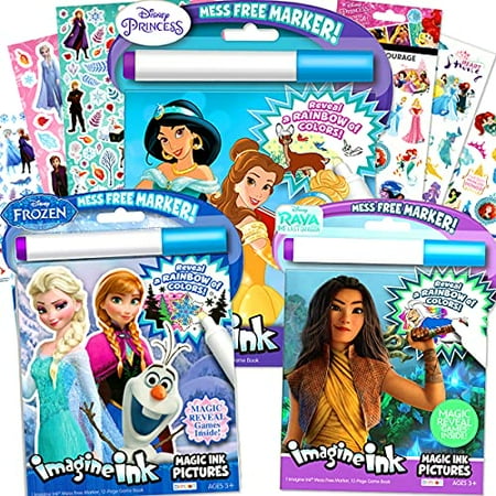 Classic Disney Princess Magic Ink Coloring Book Super Set - 3 Imagine ...