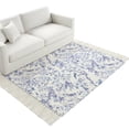 Bedroom Rug Carpet 3'x 5', Blue Botanical Washable Floor Carpet with ...