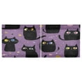 BZSMCE Set of 2 Pieces Kitchen Window Curtain Fashion Purple Feline ...