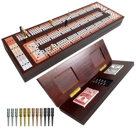 14'' Solid Oak Wood, Handcrafted Marbles Board Game for 4 Players with ...