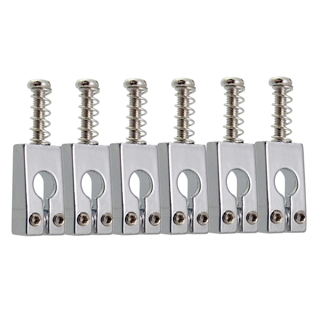 6pcs Guitar Rollers Saddle Bridge String Saddles for Electric Guitar ...