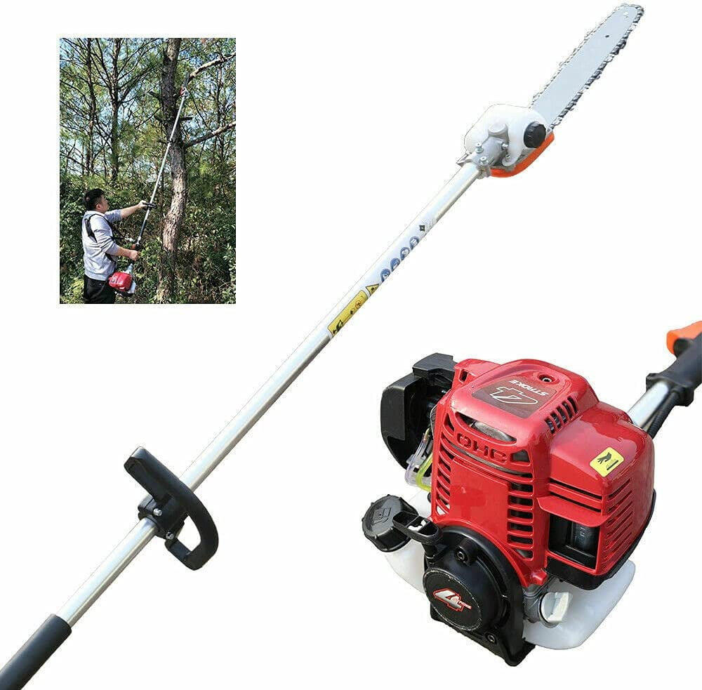 Miumaeov Gas Pole Saw, 37CC 4 Stroke Gasoline Pole Electric High Stick ...