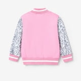 Barbie Girls Bomber Jacket, Graphic Letter Print, Colorblock ...