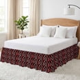 Abstract Art Bed Skirt King Size 18 Inch Drop, Modern Diamond Patterns ...