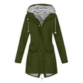 Avirosel Women's Hooded Raincoat Waterproof Dressy Lightweight Zip up ...
