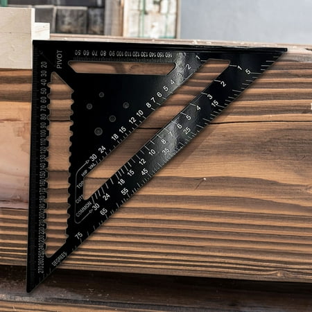 Peggybuy 7/12IN Angle Protractor Metric Miter Square Ruler Accurate ...
