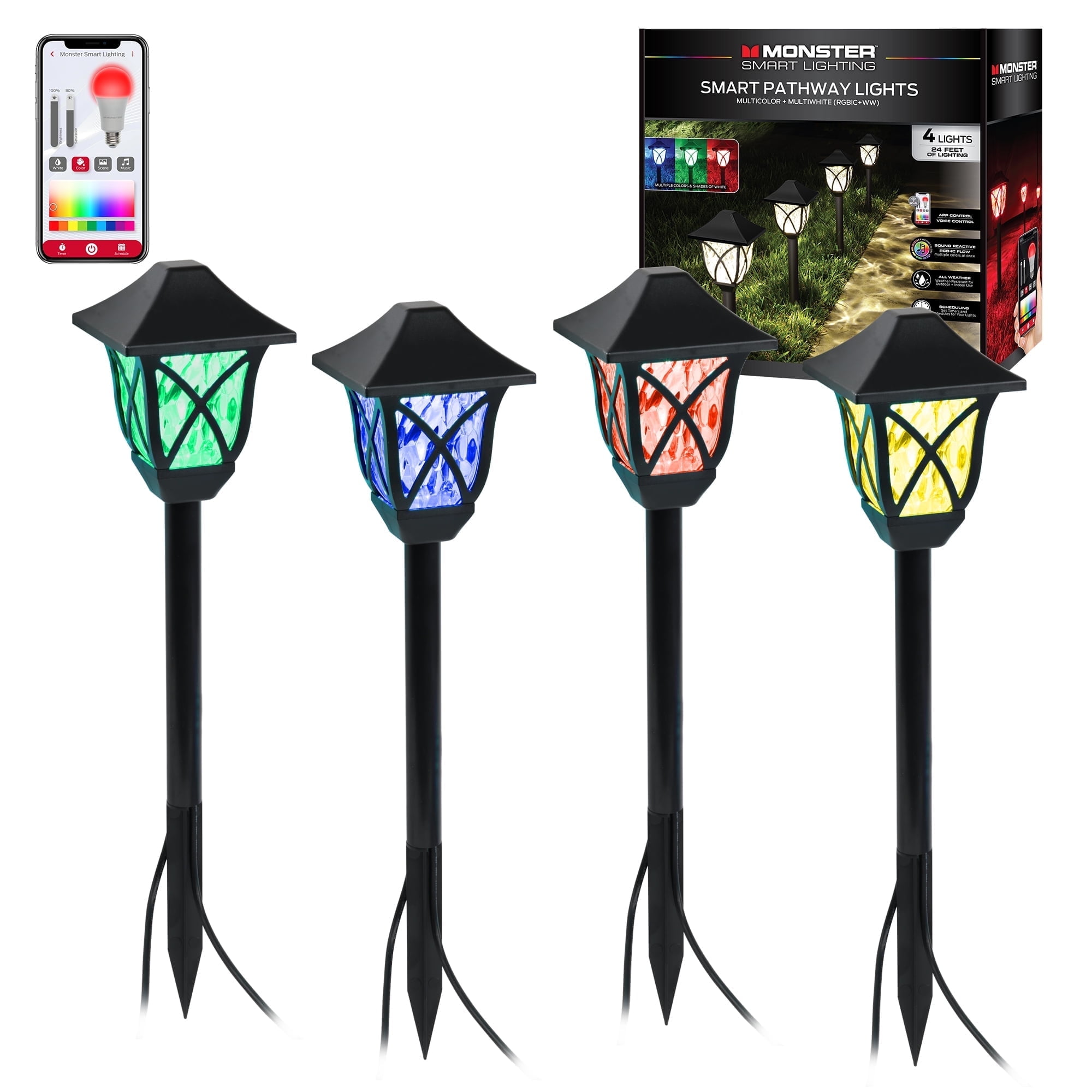 Monster Smart 4-Pack Water-Resistant Traditional Multicolor ...