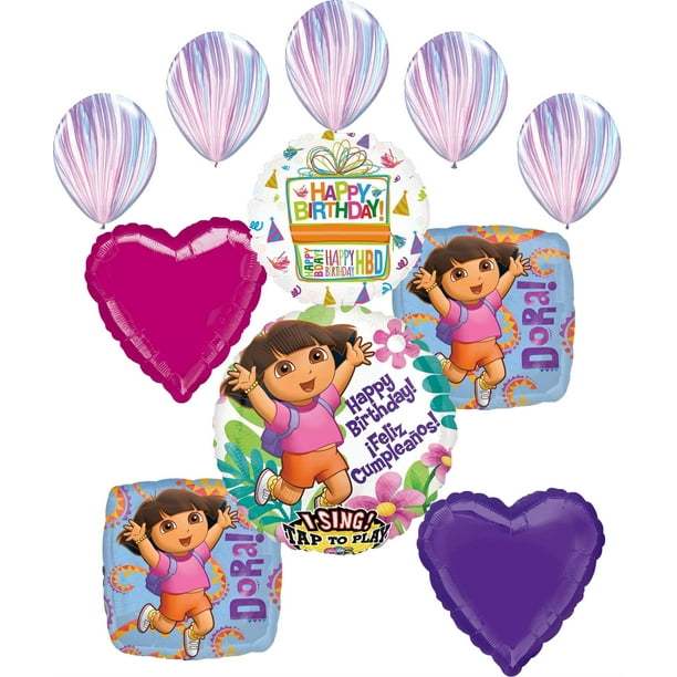 Dora the Explorer Party Supplies Birthday Balloon Bouquet Decorations ...