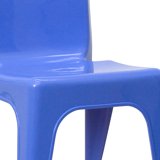 BizChair 4 Pack Blue Plastic Stackable School Chair with Carrying ...