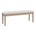 Powell Davini Bench - Natural Finish - Cushioned Seat - Walmart.com