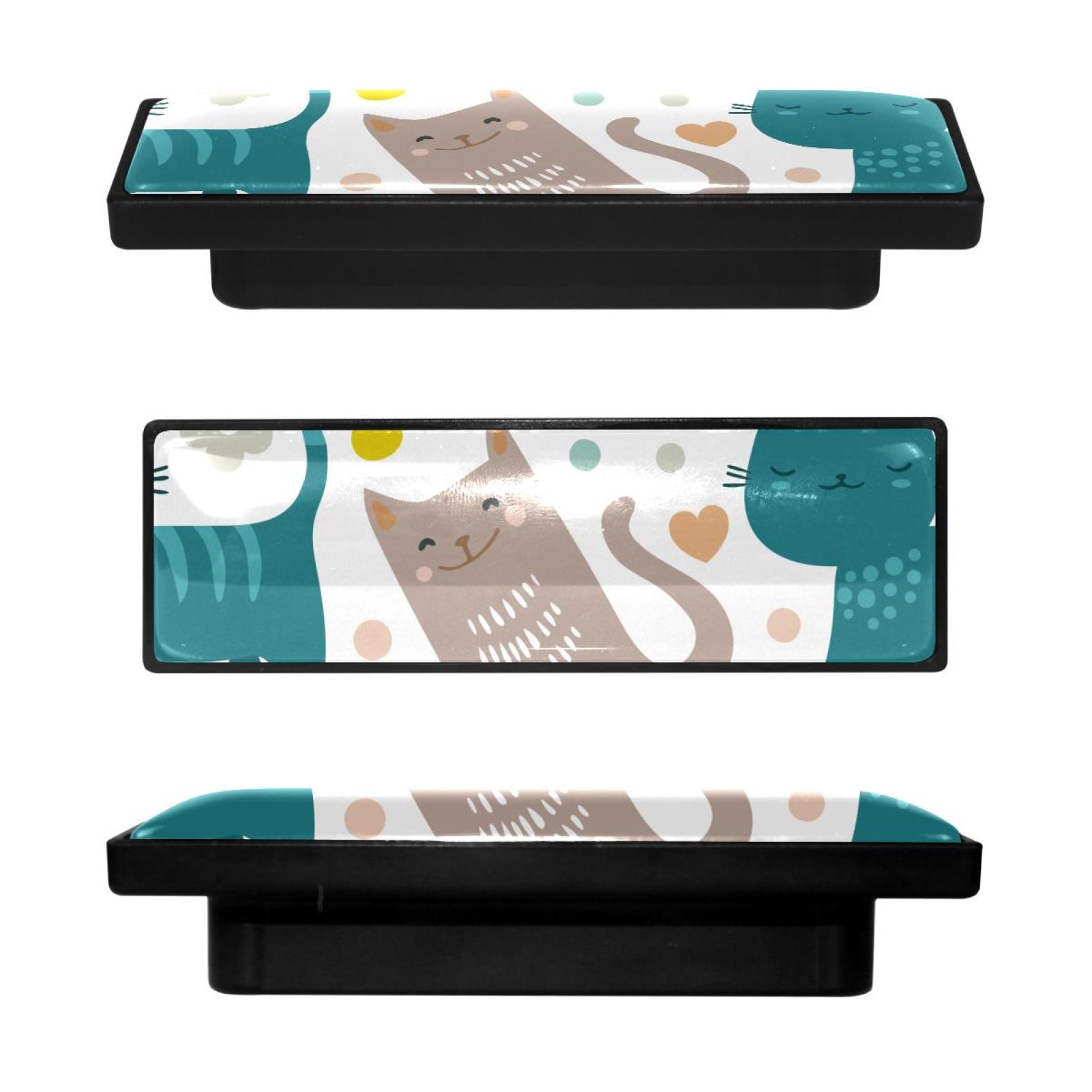 4 Pcs Rectangle Cabinet Handle Cupboard Knob Drawer Pulls Handle ...