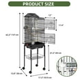 Uforic 62" Large Metal Bird cage with Rolling Stand, Slide-Out Tray,3 ...