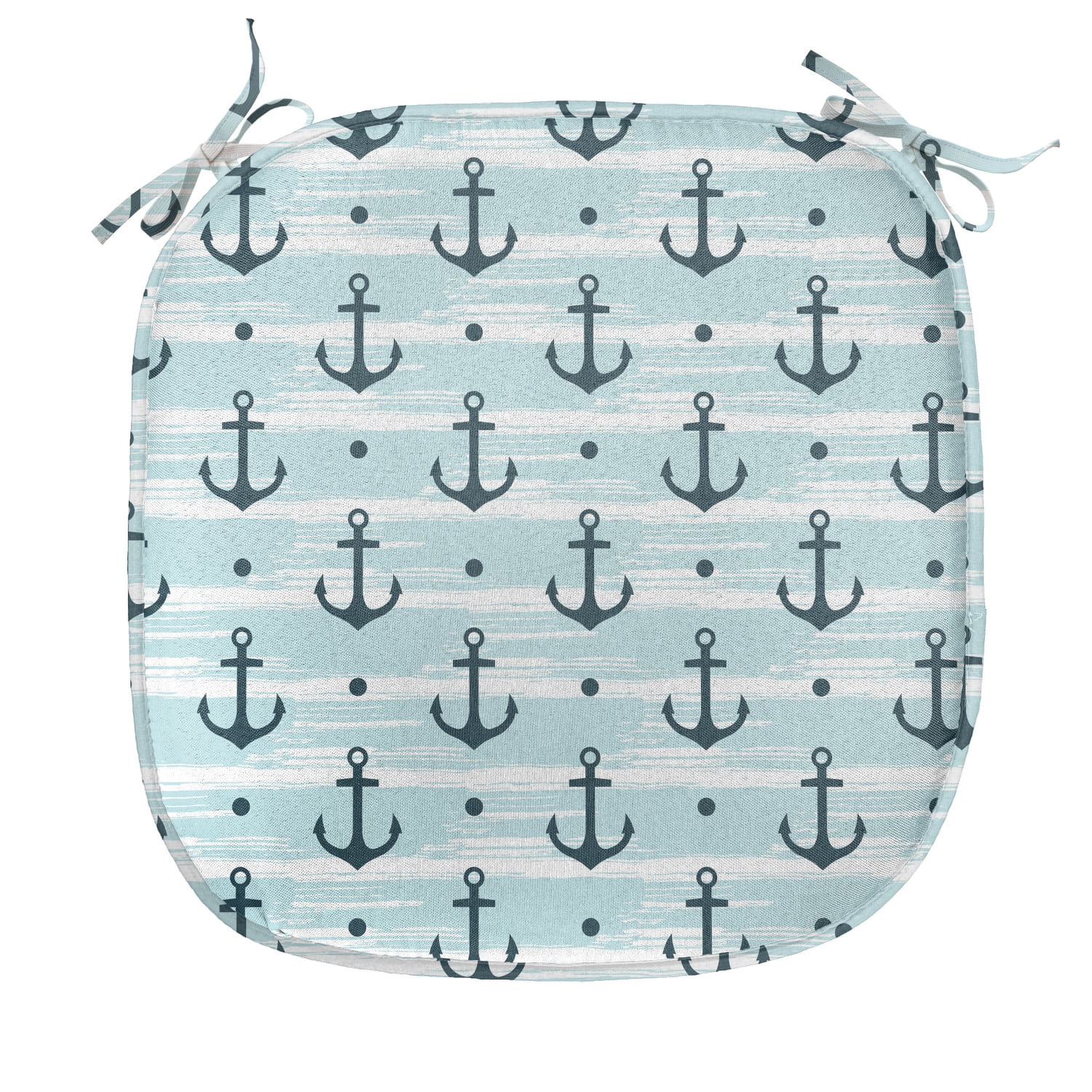 Anchor Chair Seating Cushion, Pattern with Anchors Modern Adventurous ...