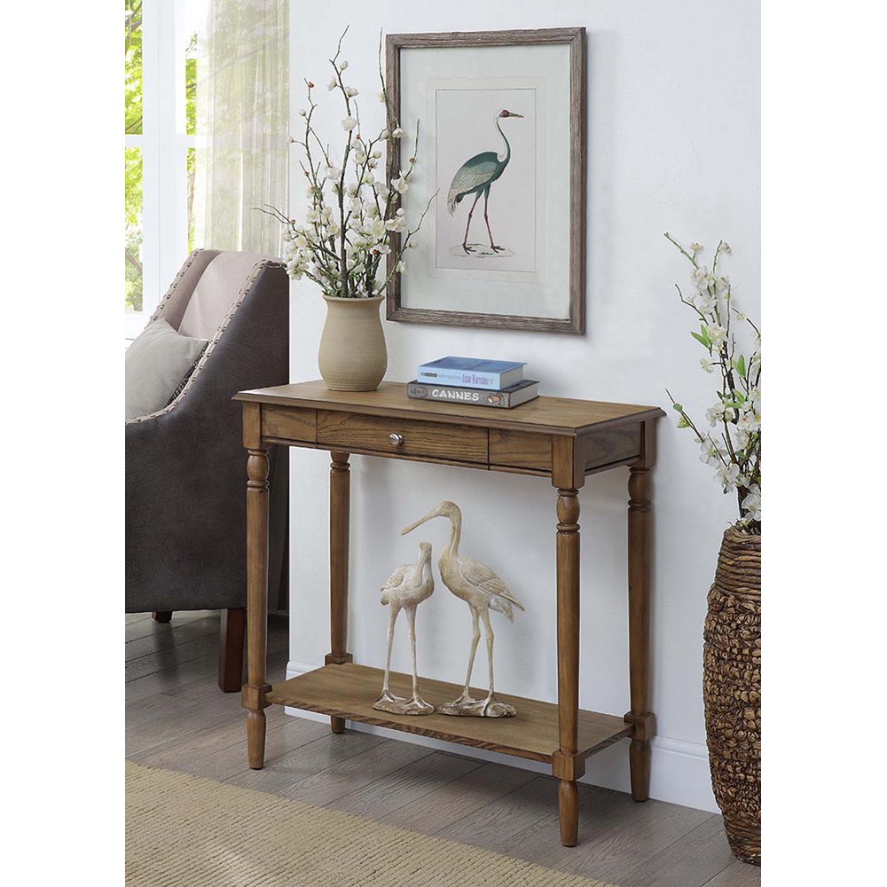 Convenience Concepts French Country Hall Table with Drawer and Shelf ...