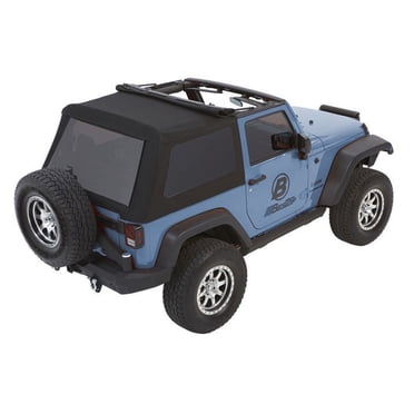 Bestop 53901-17 Halftop Soft Top Fits select: 2015-2018 JEEP WRANGLER ...
