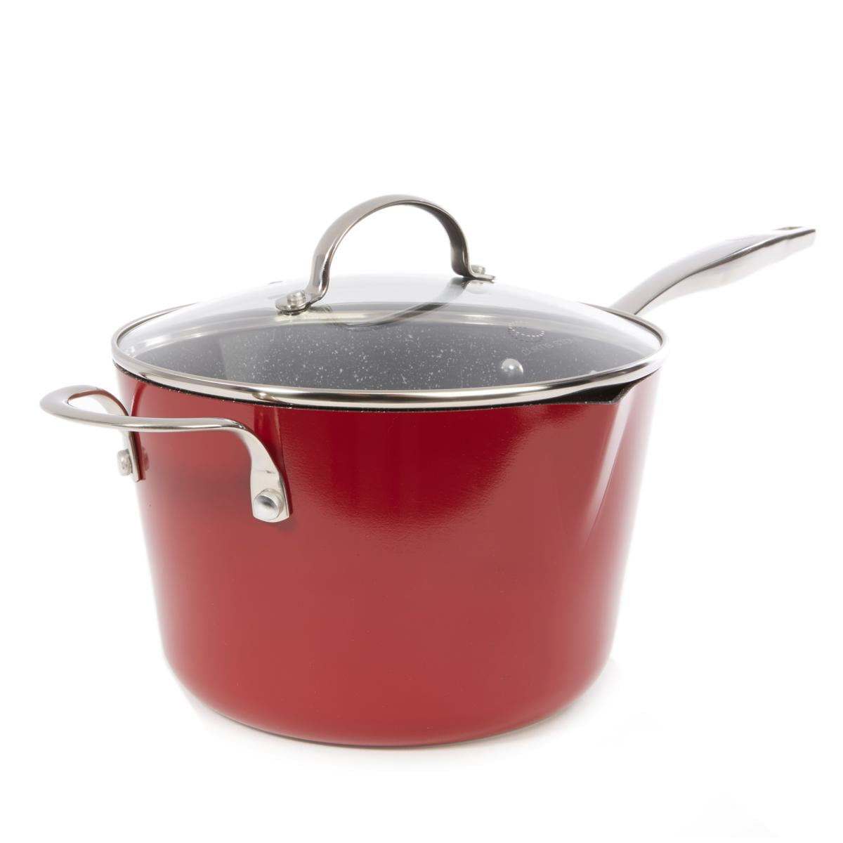 Curtis Stone Dura Pan Nonstick 4 5 Qt Extra Large Covered Saucepan Curtis Stone Dura Pan Nonstick 4 5 Qt Extra Large Covered Saucepan