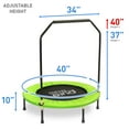 Pure Fun 40-Inch Exercise Trampoline, with Handrail, Green - Walmart.com