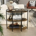 Furniture of America Moore Industrial Brown 26-inch Steel 3-Tiered Side ...