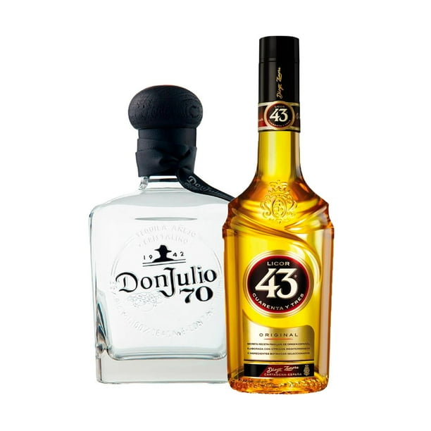Tequila Don Julio 70 Cristalino Añejo 700 mL + Licor 43 375 ml Don Julio 70 Cristalino Añejo 700 ...