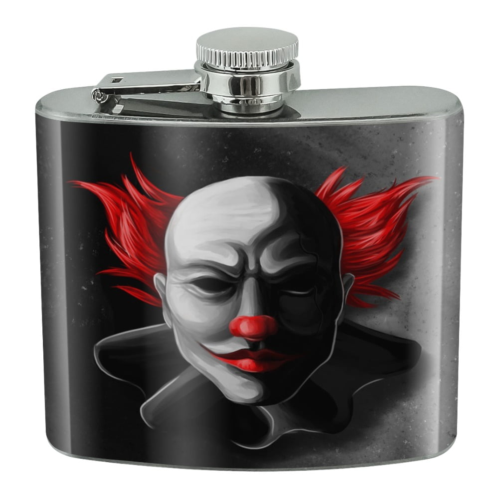 Scary Clown Face Stainless Steel 5oz Hip Drink Kidney Flask - Walmart.com