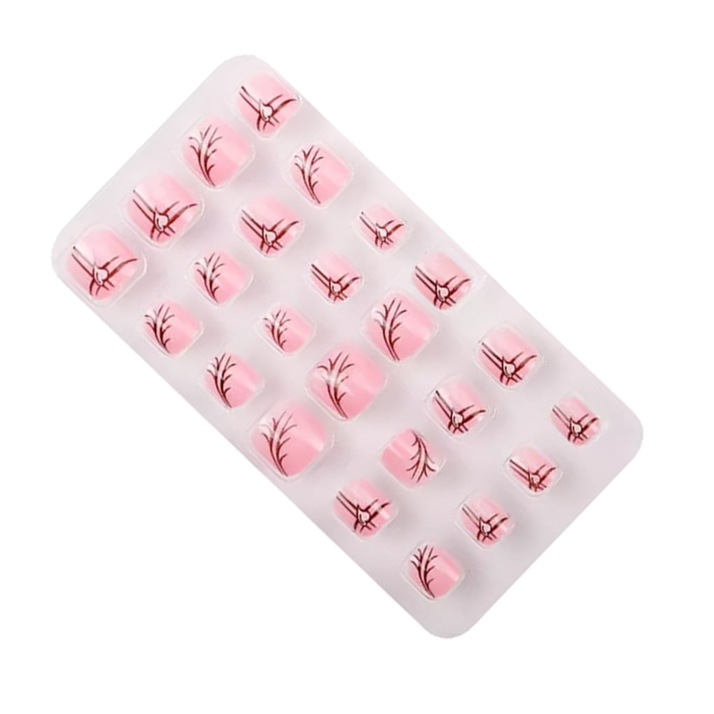 Linyer 1 Set Artificial Nail Tips Press on Nails for Kids Cartoons ...