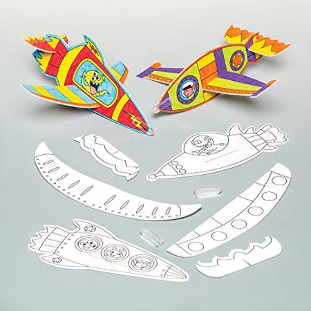 Baker Ross Make Your Own Rocket Flying Gliders, Arts and Crafts for ...