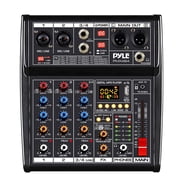 Pyle PMXU43BT 4 Channel Bluetooth Sound Board Mixer System for DJ ...