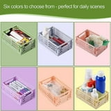 6-Pack Mini Plastic Crates,folding storage crate,Mini Plastic Baskets ...