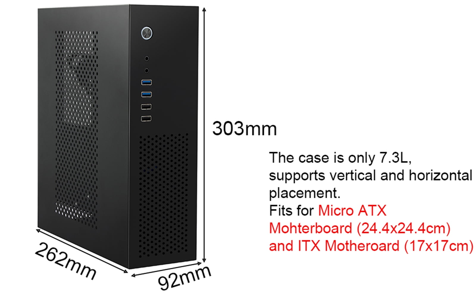 RGEEK Micro ATX Case PC Case MATX Case DTX Mini PC ITX Desktop Computer ...