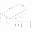6-Person Modern Rustic Dining Table, Charcoal Finish with Wood Grain ...