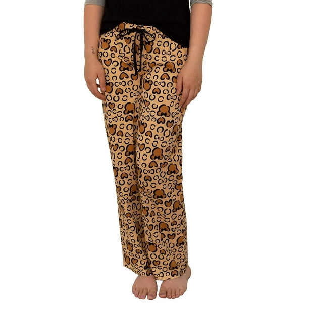 Disney Minnie Mouse Juniors Sleep Set- Open Leg Pajama Pants, Minnie ...