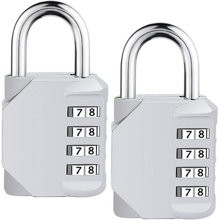 Combination Padlock with 4 digits Code for Cabinets Suitcase 2PCS ...