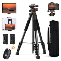 K&F CONCEPT 75" Camera Tripod, Lightweight Travel Outdoor DSLR Tripods ...