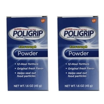 Super Poligrip 2 Pack Extra Strength 12h Zinc-Free Denture Adhesive ...