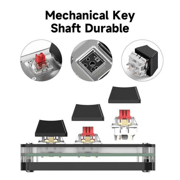 3 Keys Macro Programming Mini Keyboard for Photoshop Gaming Hotswap ...