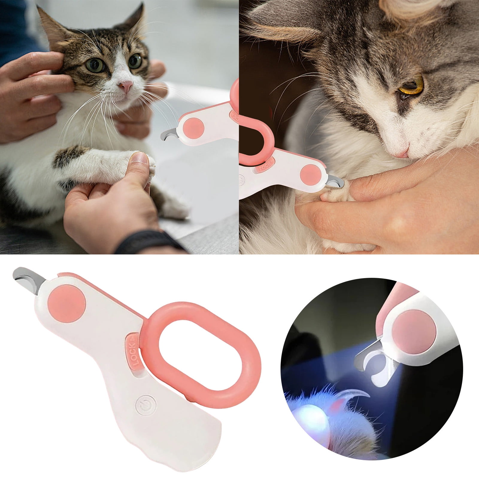 Click here for Wifklsiipg Cat Nail Clippers With Led Light Pet Na... prices