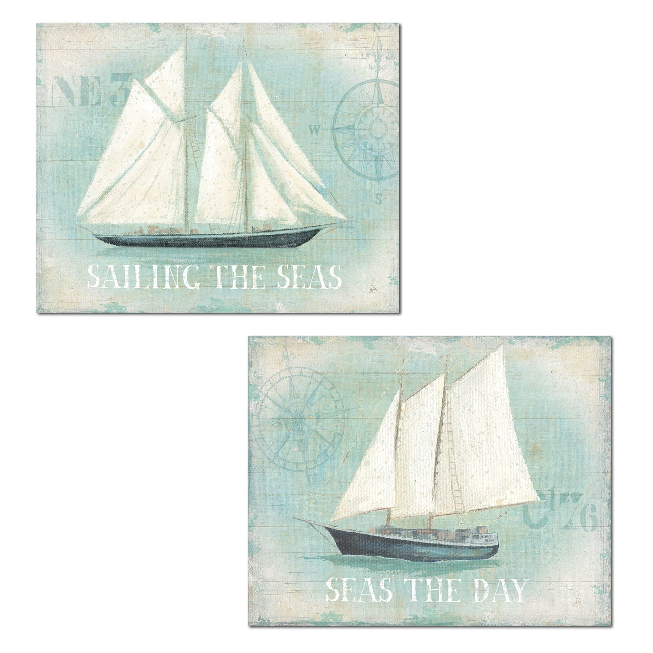 Beautiful Inspirational "Sailing the Seas" and "Seas The Day' Set by ...