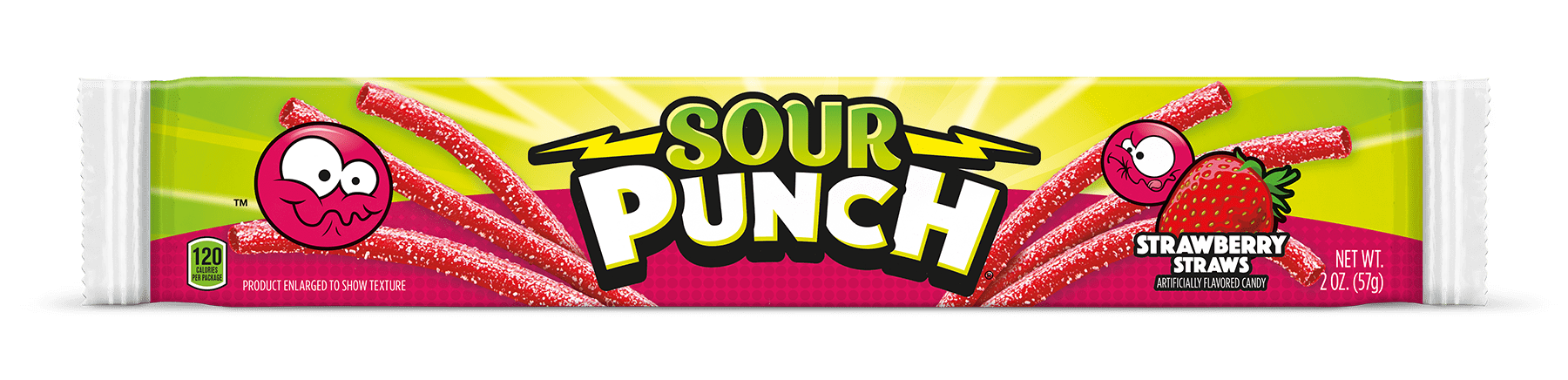 Sour Punch Straws, Strawberry Chewy Fruity Candy, 2oz Movie Tray ...