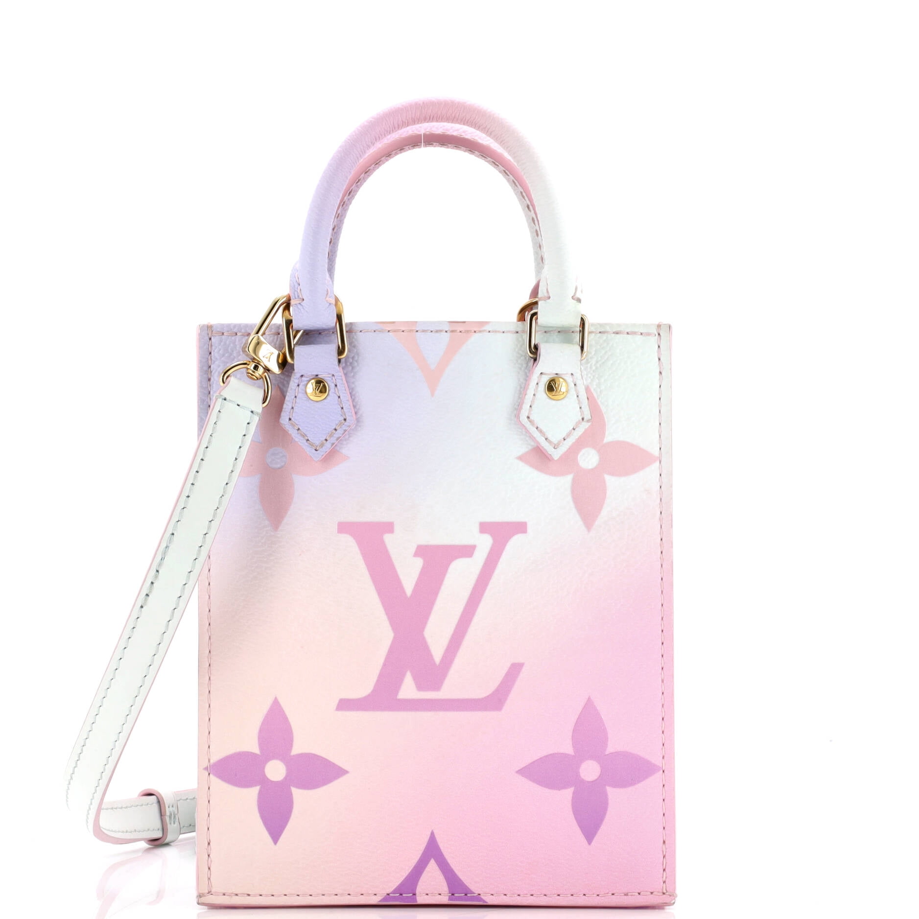 Pre-Owned Petit Sac Plat Bag Spring in the City Monogram Giant Canvas ...