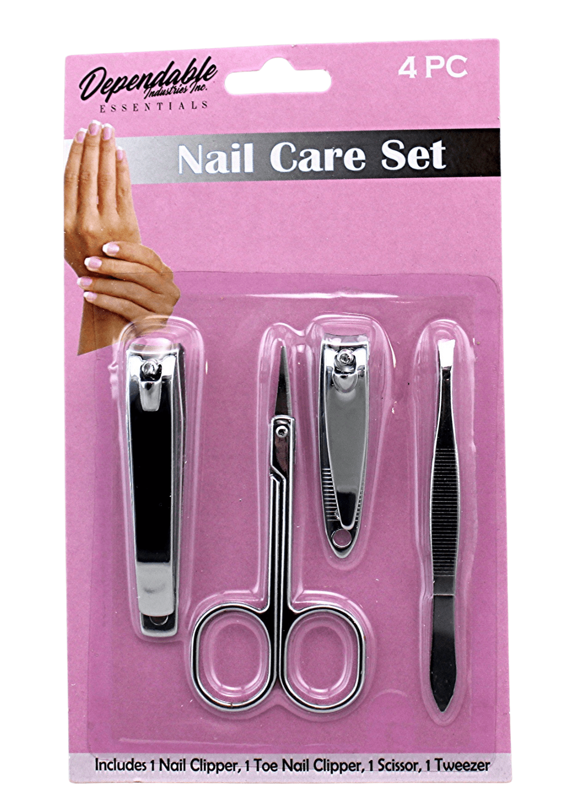 Stainless Steel Nail Care Set with Clippers, Tweezers, and Cuticle ...