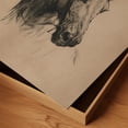 Antique Horse Drawing Print | Rustic Vintage Equestrian Farm Animal ...