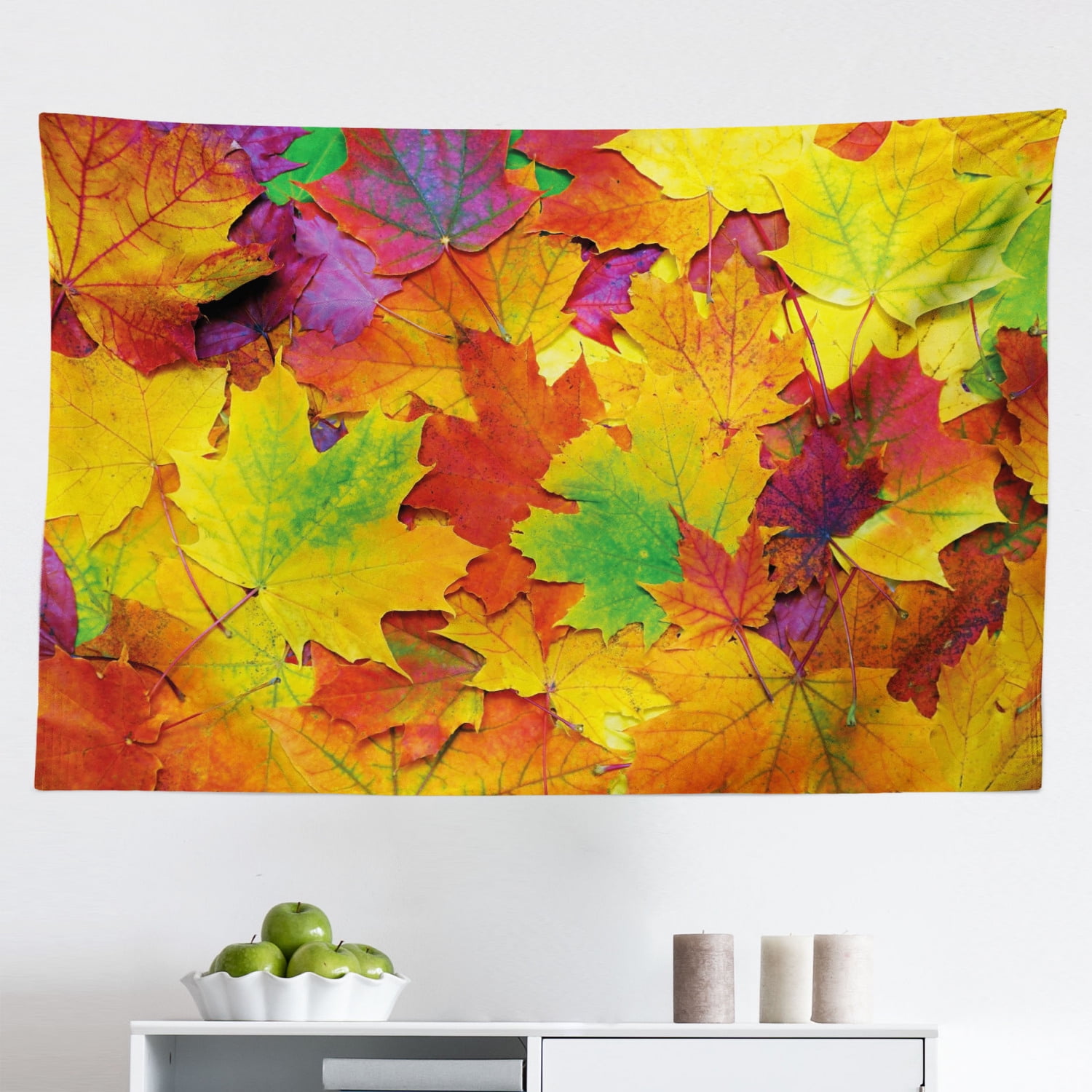 Fall Tapestry, Idyllic Mountain Snowy Peaks and Clouds in The Sky on ...