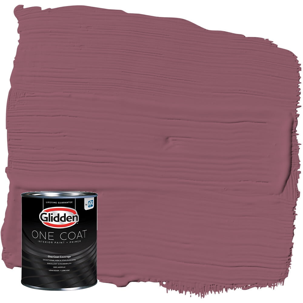 Glidden One Coat Interior Paint and Primer, Cabernet / Red, 1-Quart ...