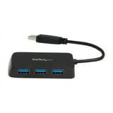 StarTech Portable 4 Port SuperSpeed Mini USB 3.0 Hub - Black - Walmart.com