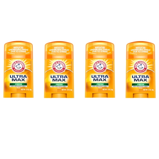 ARM & HAMMER Ultra Max Deodorant & Antiperspirant 1 oz (Pack of 4 ...