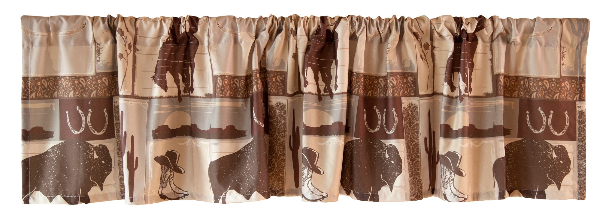 Wrangler Vintage Cowboy Western Window Valance 18" x 84" - Walmart.com