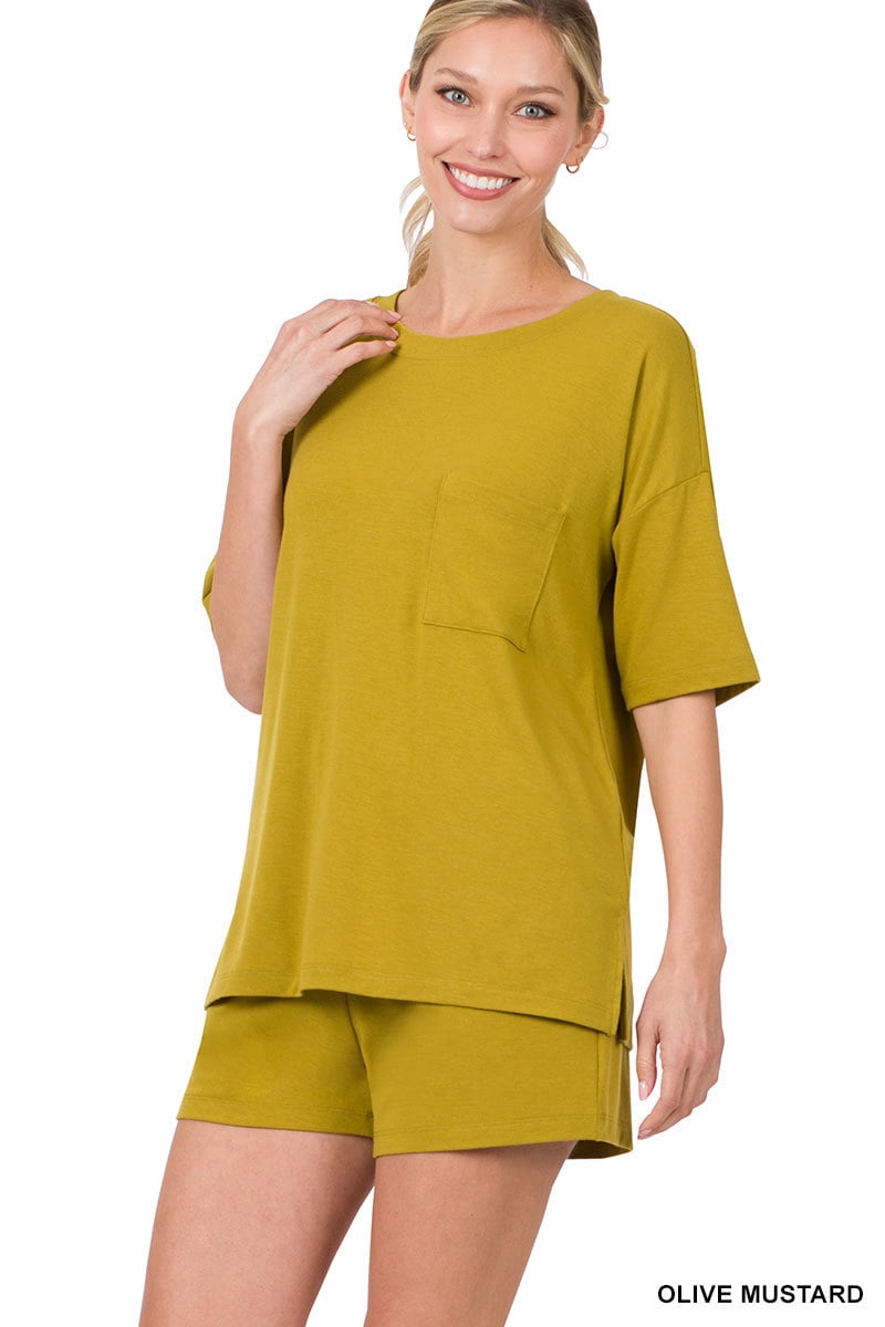 TheLovely Women & Plus Relaxed Fit Drop Shoulder Tee Shirt Top ...