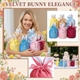 Bunny Ears Velvet Gift Bags Candy Sacks Velvet Pouch Organizer Ribbon ...