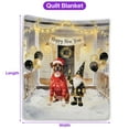 Happy New Year 2026 Boxer Santa Gnome Holiday Party Snow Quilt Blanket ...