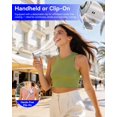 Clip-On Portable Fan with Ice Cooling, 20000 RPM Rechargeable Handheld ...